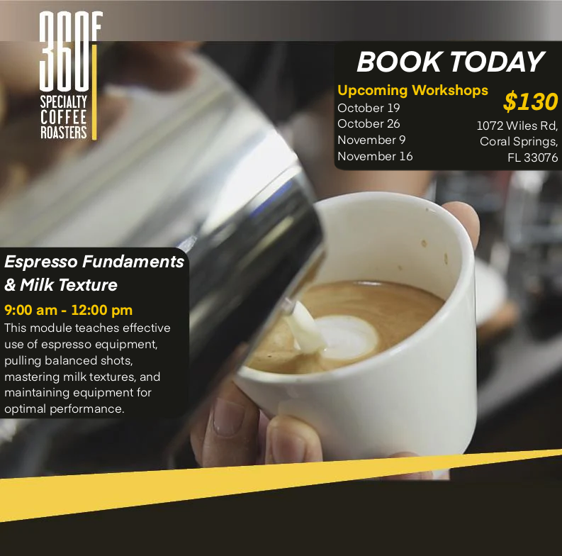 Espresso Fundamentals & Milk Texture – 360Fcoffee